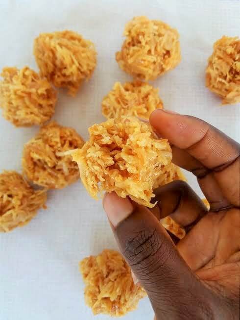 Chewy coconut candy AKA kube cake - biscuits and ladles